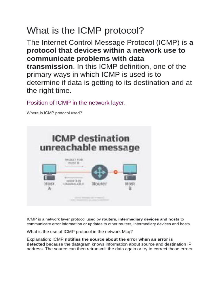What is the ICMP protocol | PDF