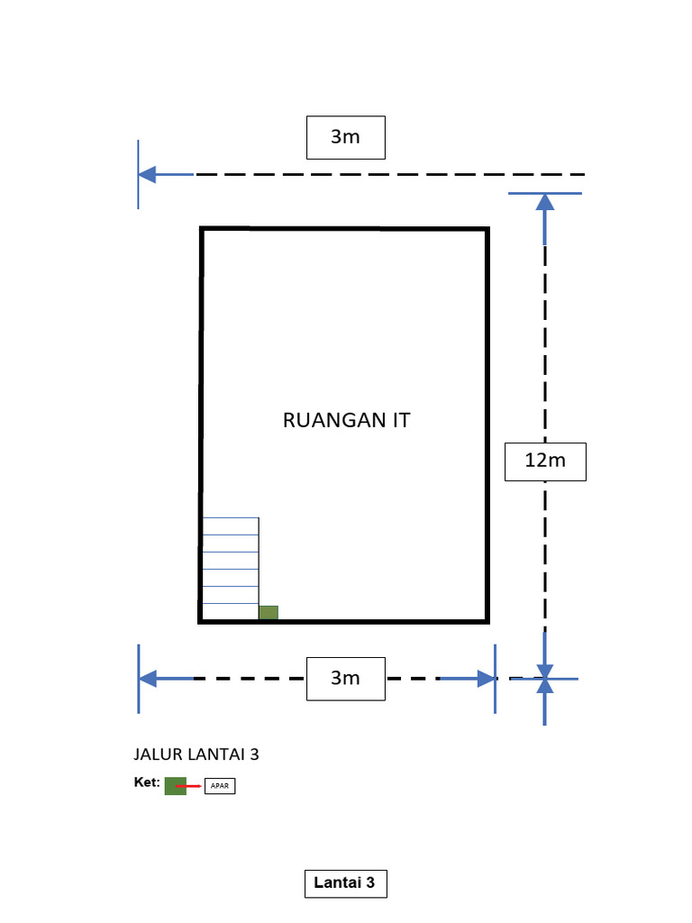 Layout Jalur Evakuasi Lantai 3 - 070225 | PDF