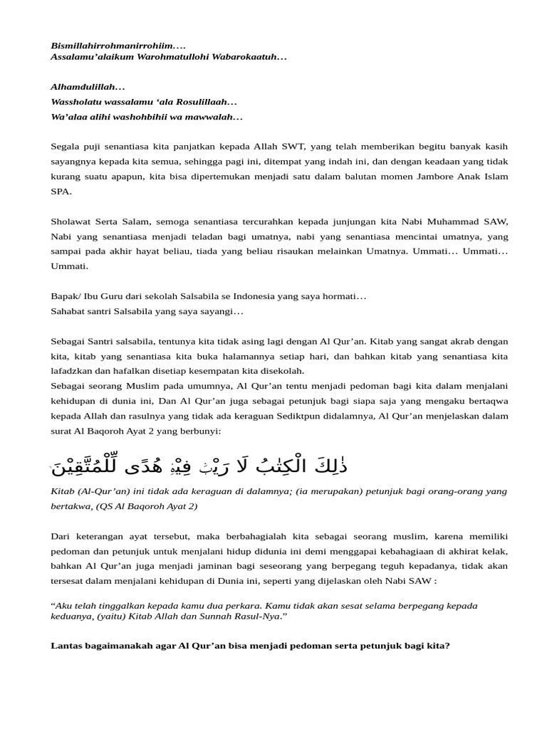 kultum JAMAISPA | PDF