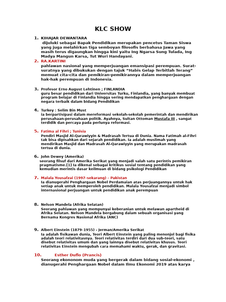 KLC SHOW | PDF