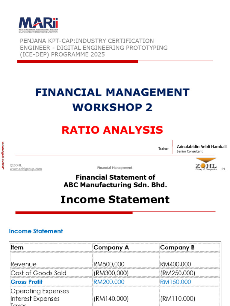 FM Workshop 2 Ratio Analysis | PDF