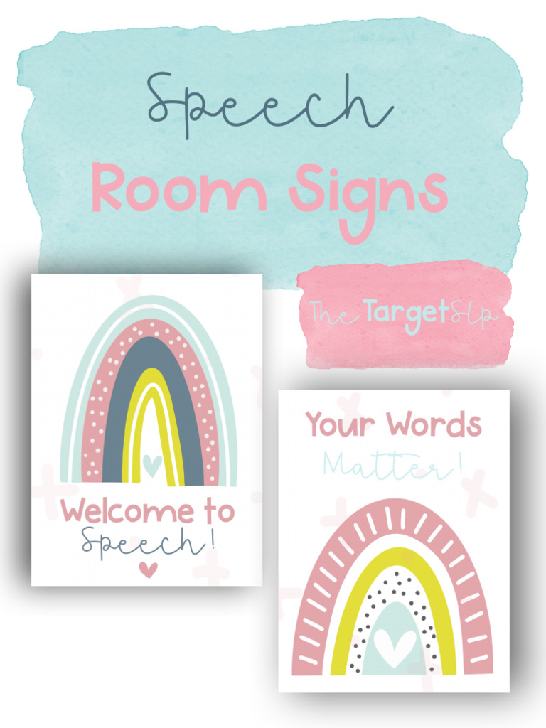 Speech Room Signs Usage Guide | PDF