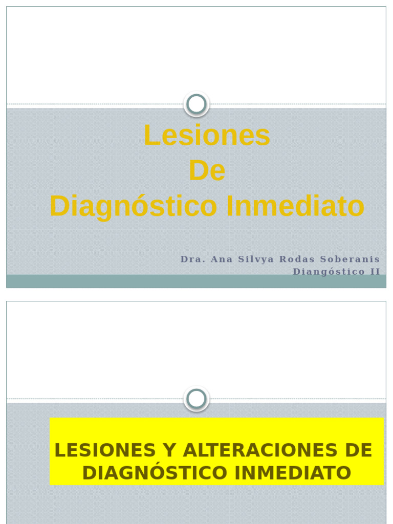 1 LesionesDxInmediato Parte1 | PDF | Odontología | Enfermedades y ...