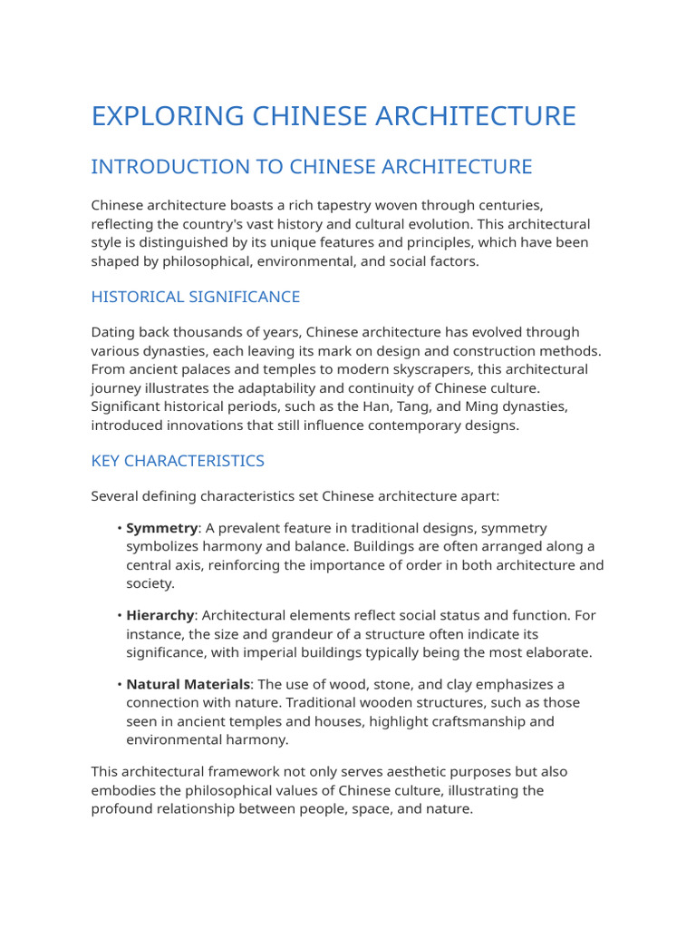 Chinese Architecture: History & Styles | PDF | Chinese Culture