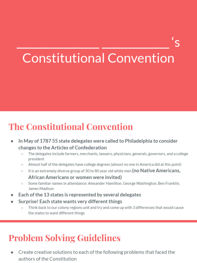Constitutional Convention | PDF | Constitutional Convention (United ...