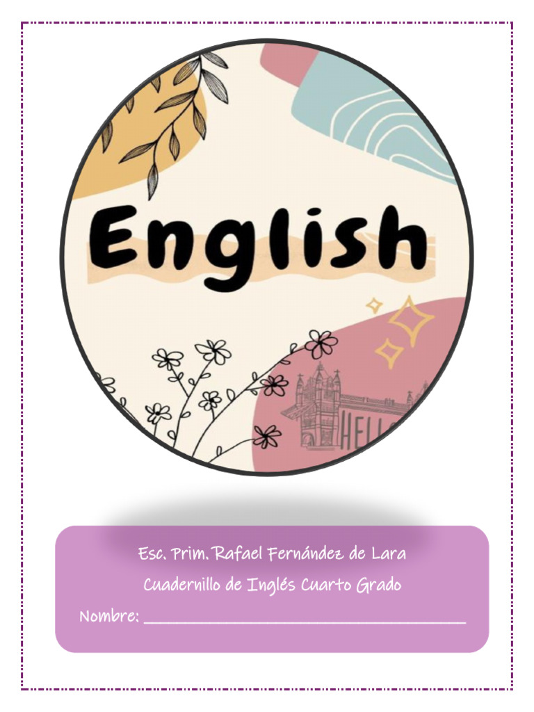 Cuadernillo de Inglés Cuarto Grado 24-25 | PDF