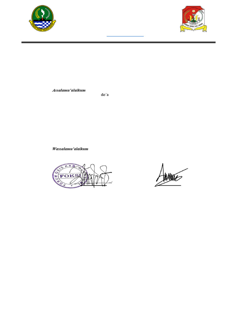 095 S. Pengajuan Pelantikan Foksi | PDF