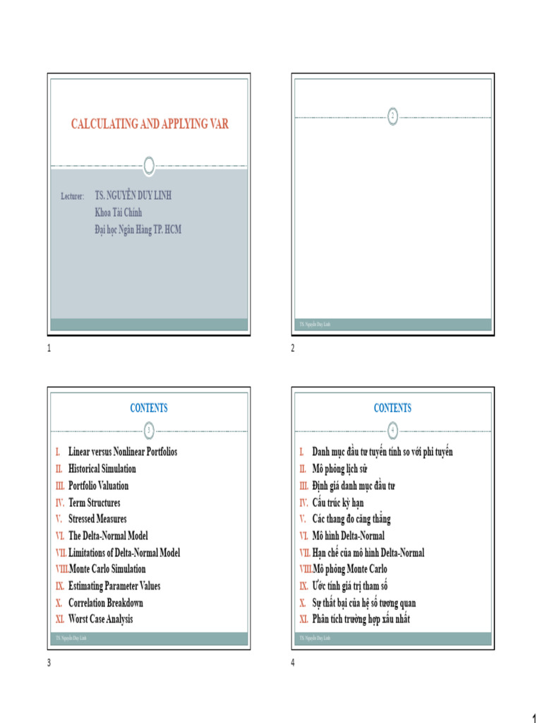 Ch04-Calculating and Applying VaR | PDF