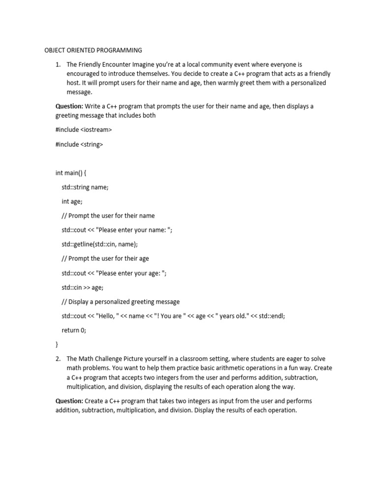 assignment OBJECT ORIENTED PROGRAMMING (isaya maindi, richard otwoma ... assignment OBJECT ORIENTED PROGRAMMING (isaya maindi, richard otwoma ...