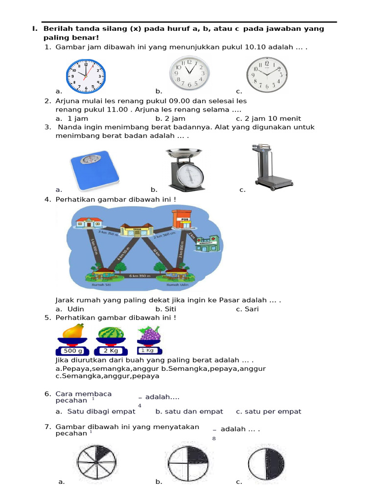Latihan Soal MTK KLS 2 Gasal | PDF