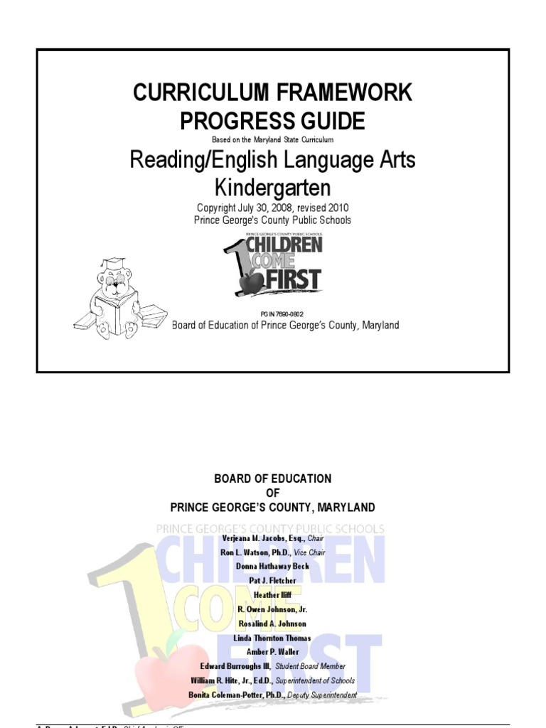 Kindergarten Curriculum | PDF | Reading (Process) | Phonics