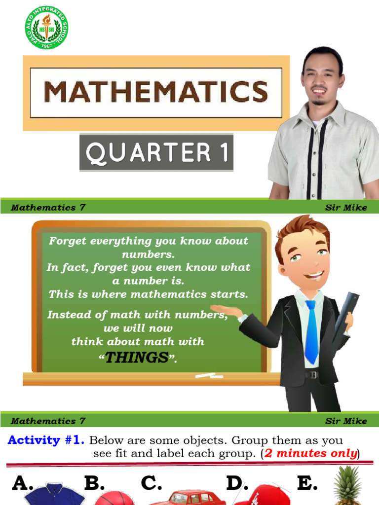 Math 7 Lesson 1. Language of Set | PDF | Set (Mathematics) | Mathematical Logic