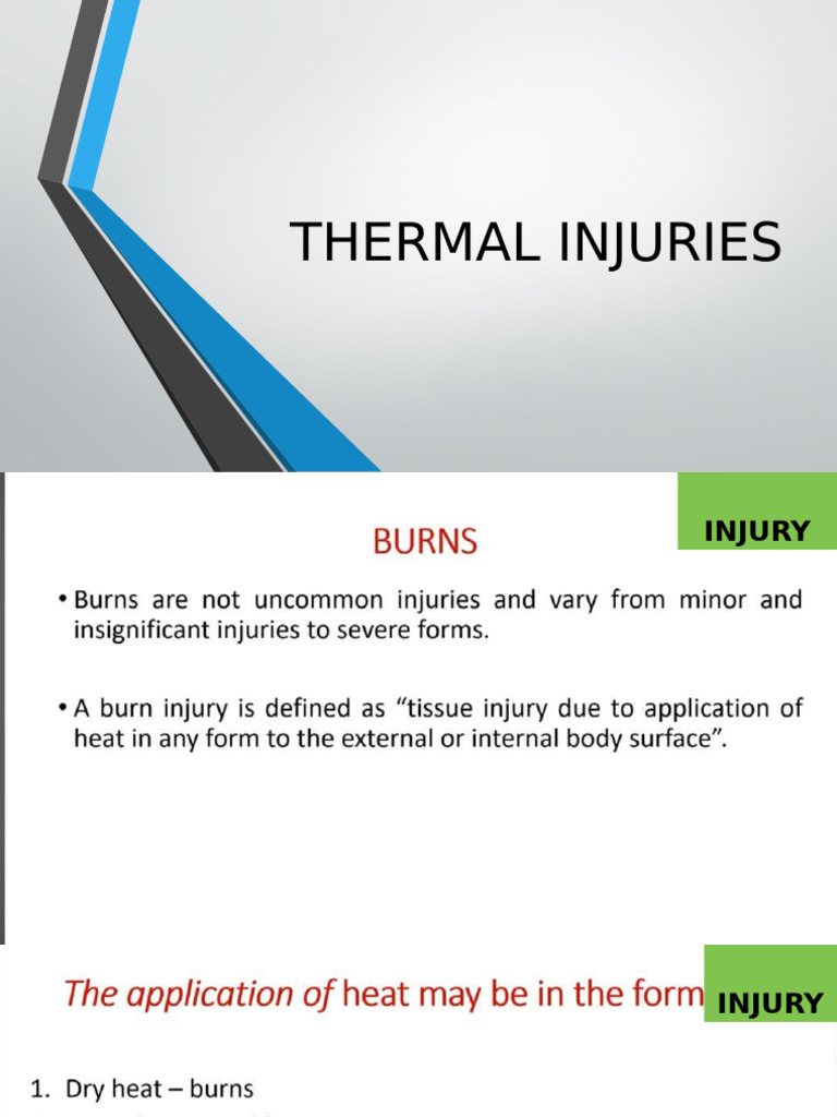 Thermal Injury | PDF