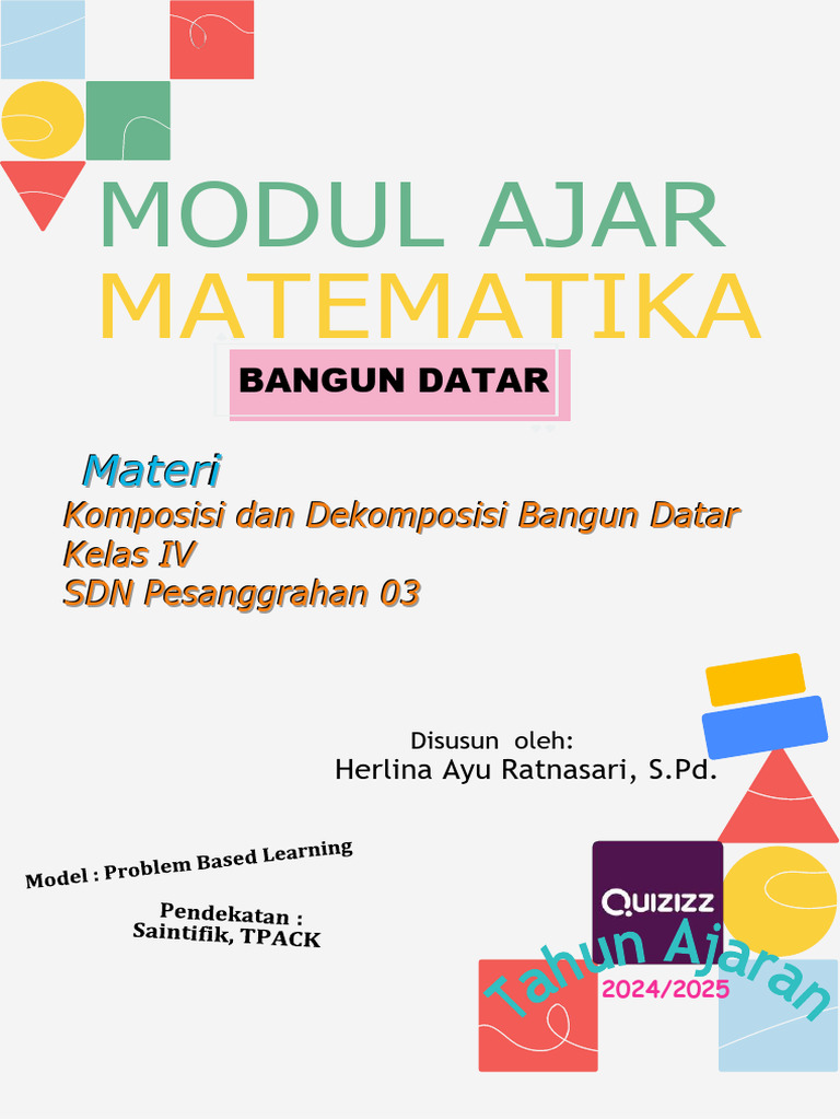 Modul Matematika Bangun Datar Kelas 4 | PDF