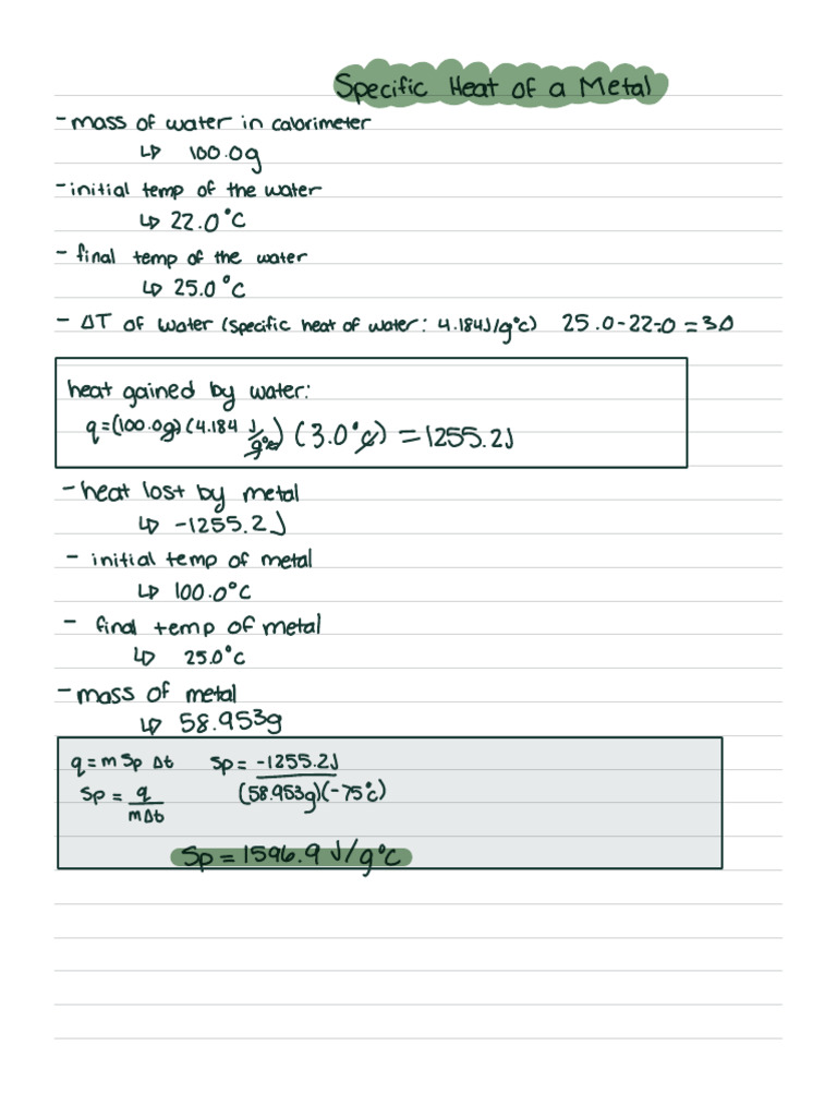 Lab Specific Heat | PDF