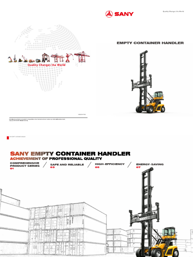SANY Empty Container Handler Overview | PDF | Energy Conservation ...