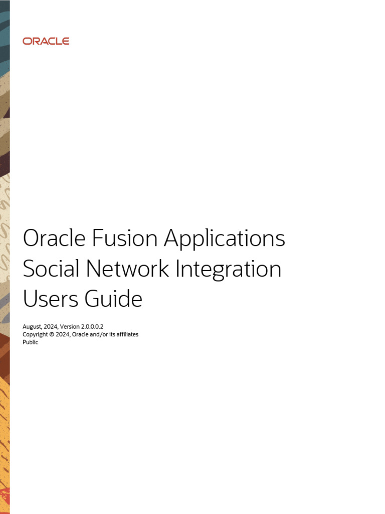 FusionApps SocialIntegration UsersGuide | PDF | Oracle Corporation | Cloud Computing