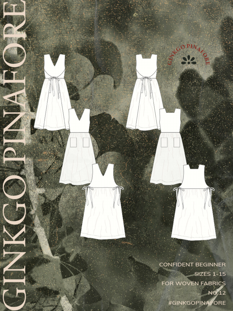 Ginkgo Pinafore Instructions | PDF | Seam (Sewing) | Sewing