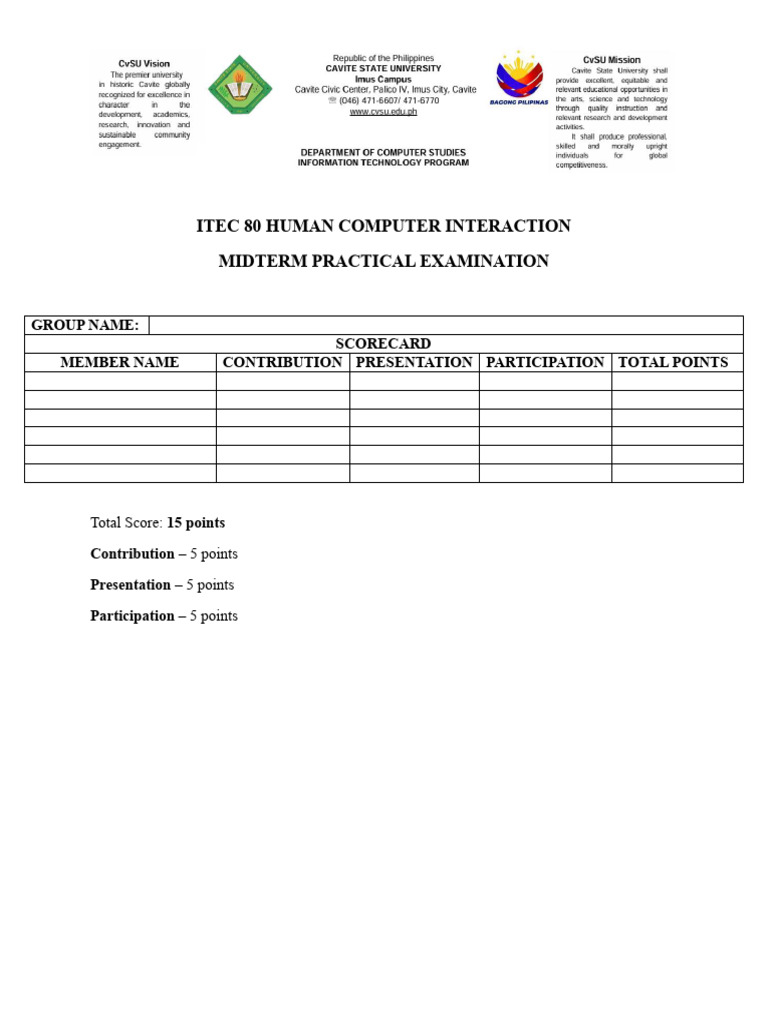 Itec80 Midterm Practical | PDF