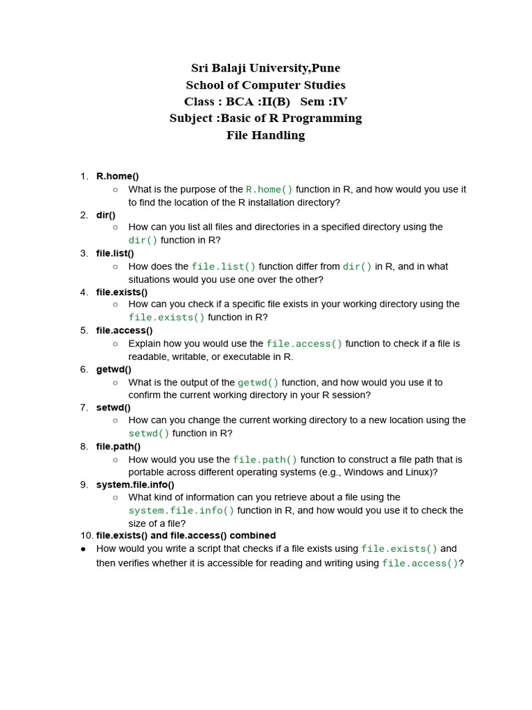 file handling - Google Docs | PDF | Computer File | Directory (Computing)