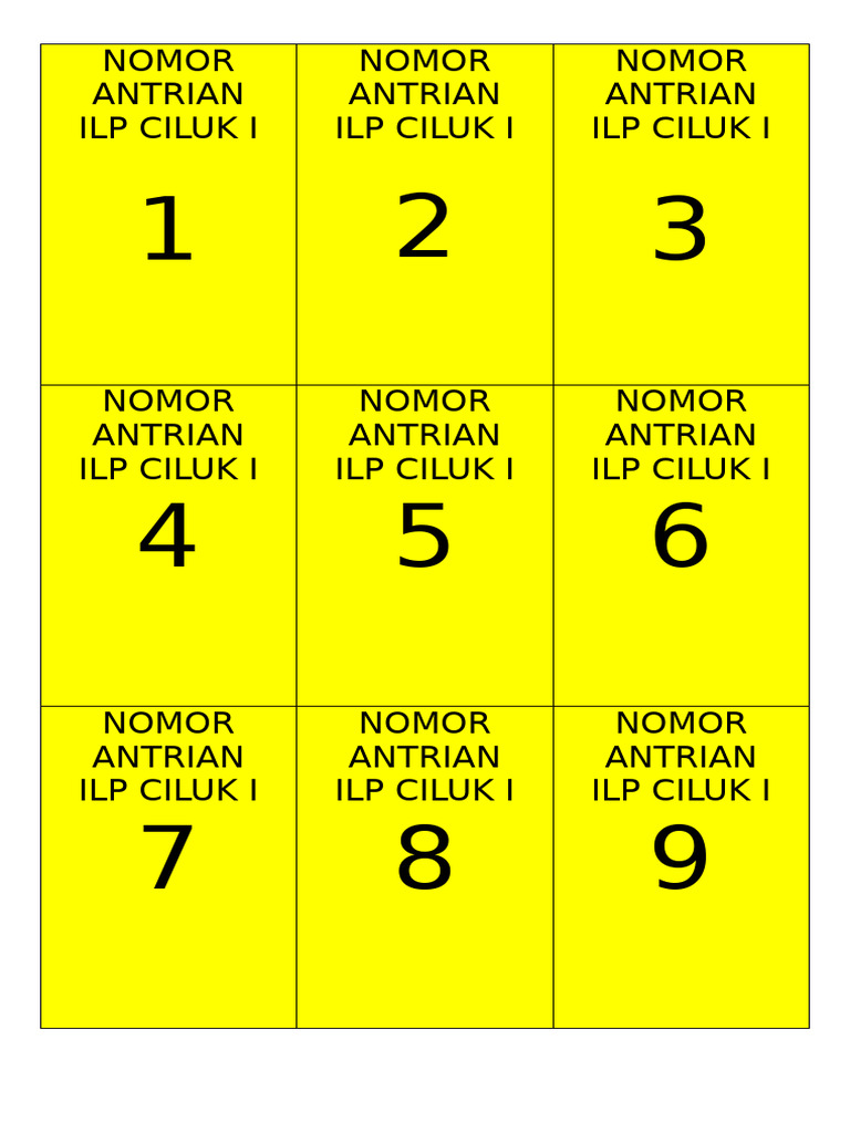 NOMOR ANTRIAN | PDF