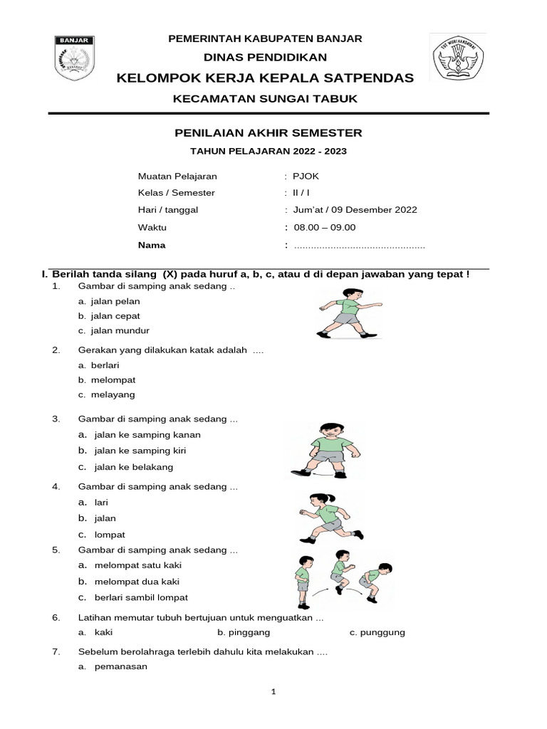 Soal Pas Kelas 2 Pjok | PDF