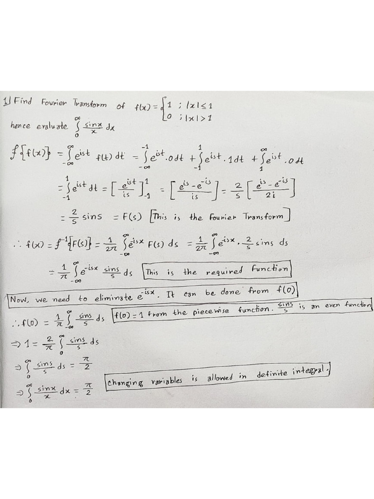 Math233 - Fourier - Transformation Ish | PDF