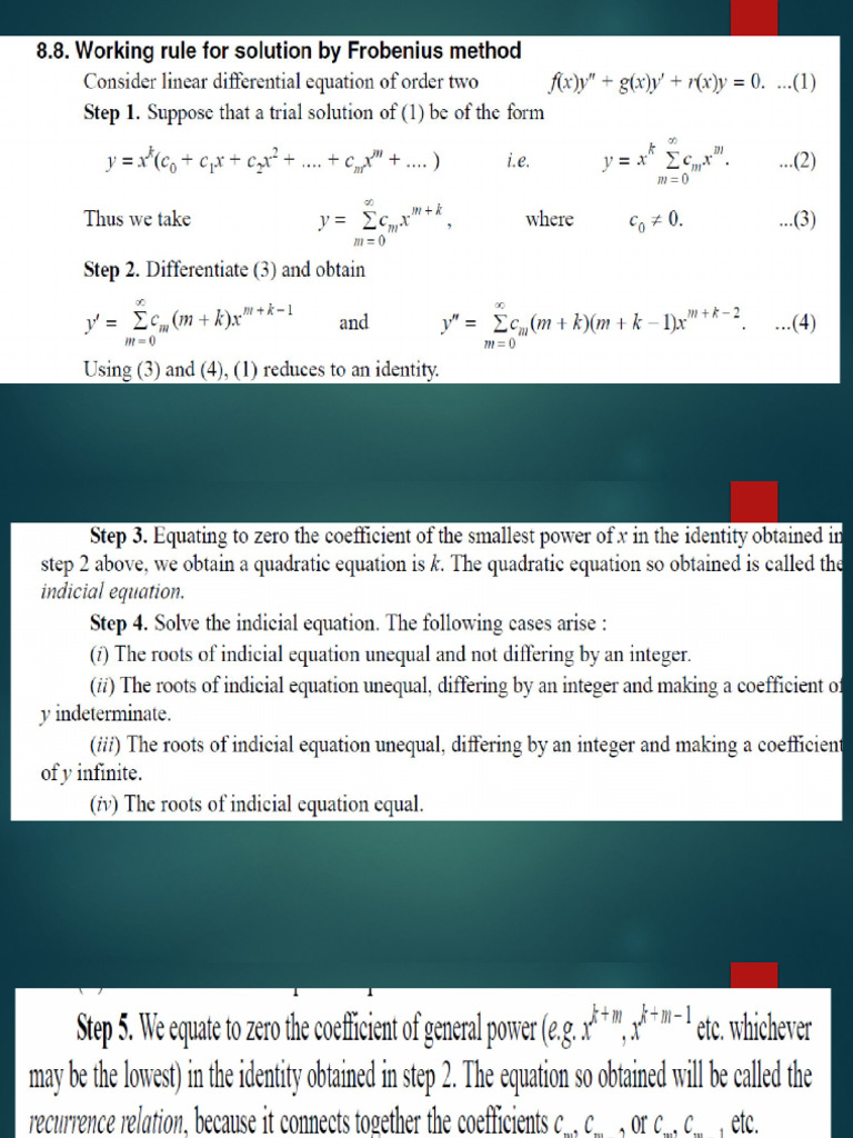 Frobenius Method | PDF