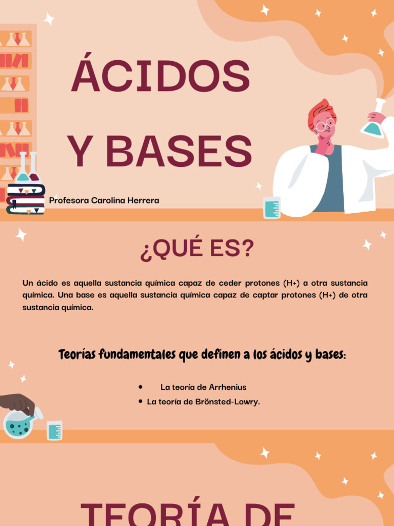 Definición de Ácidos y Bases Químicas | PDF | Ácido | Ph
