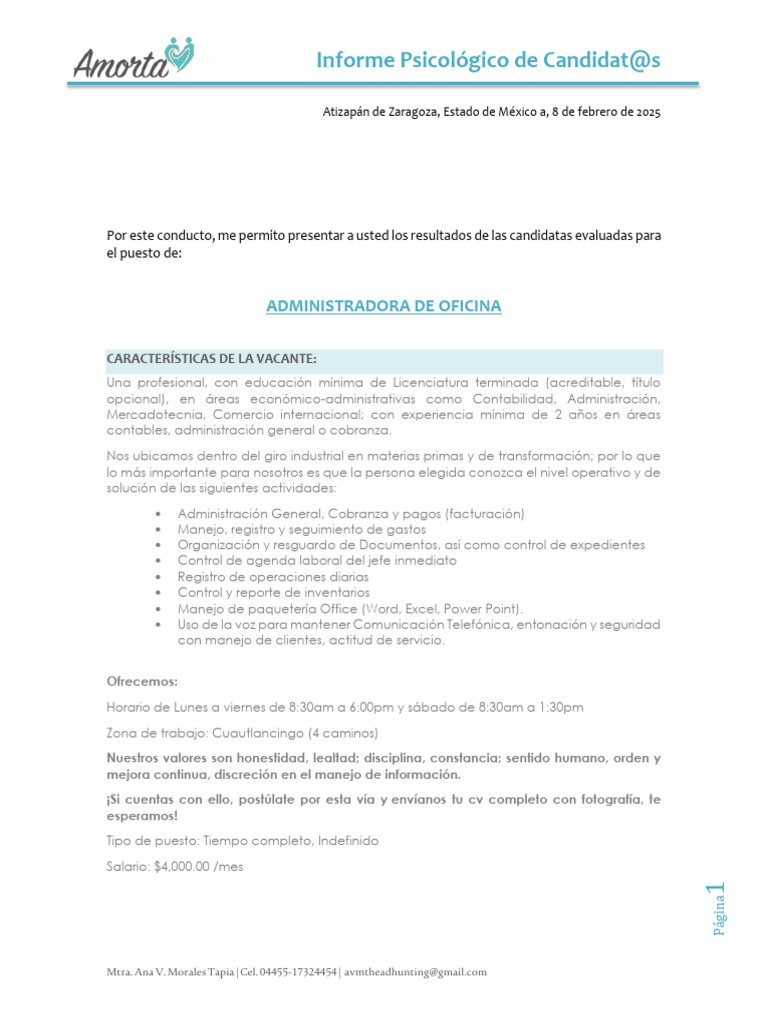 ejemplo reporte | PDF | Liderazgo