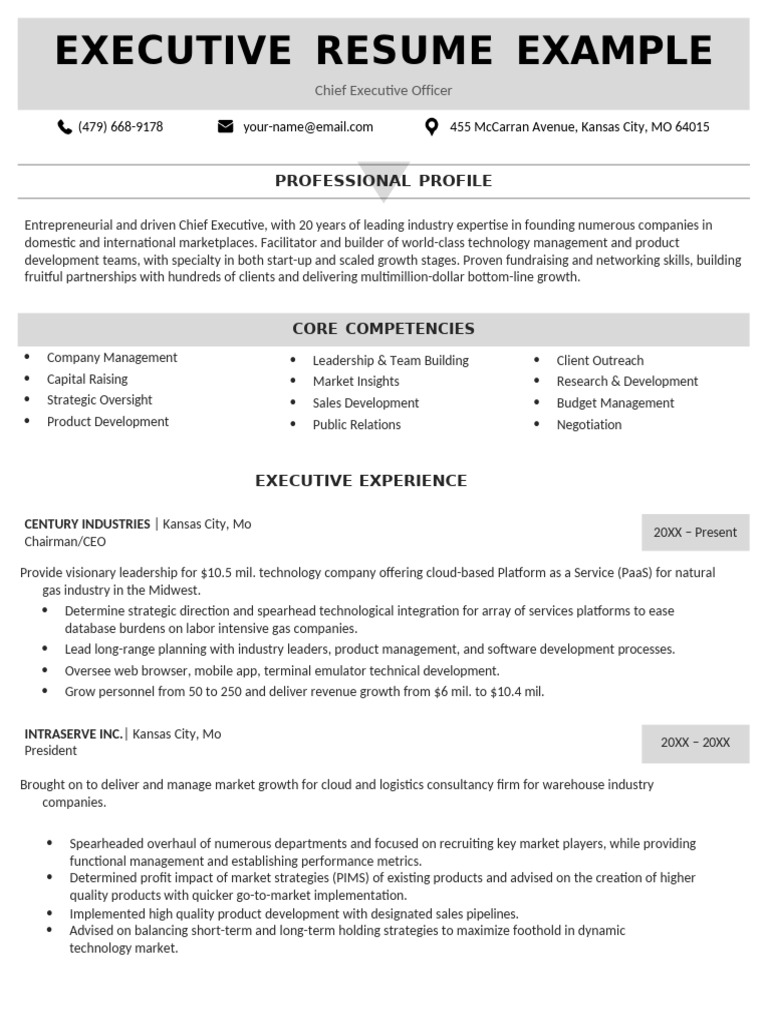 Executive Resume Examples | PDF | Cloud Computing | Service Oriented ...