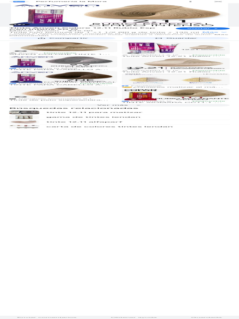Tinte Anven 12.11 Rubio Esp Cen 90g | PDF