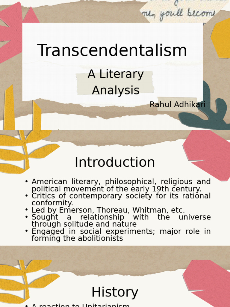 Transcendentalism | PDF | Ralph Waldo Emerson | Transcendentalism