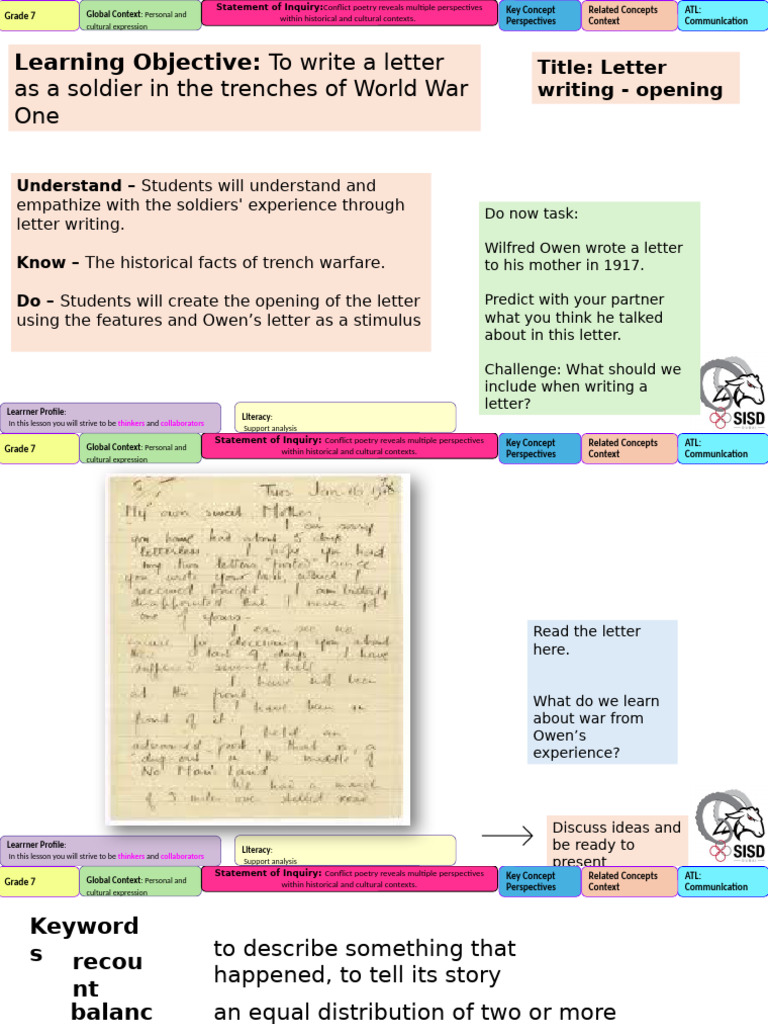 Creating The Opening and Main Body Letter L1 and 2 | PDF ...