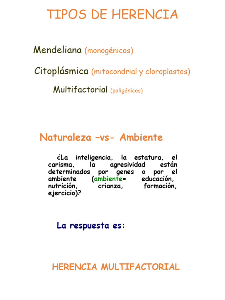 Herencia Multifactorial y Rasgos Genéticos | PDF | Lugar cuantitativo ...
