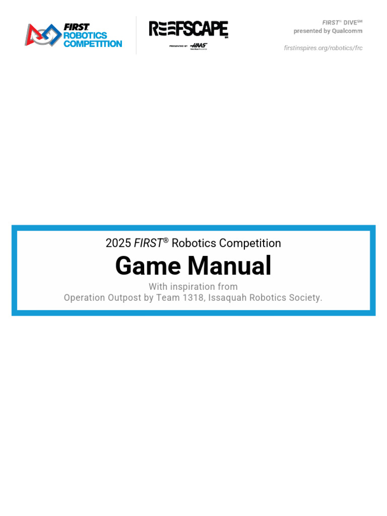 2025 Game Manual | PDF
