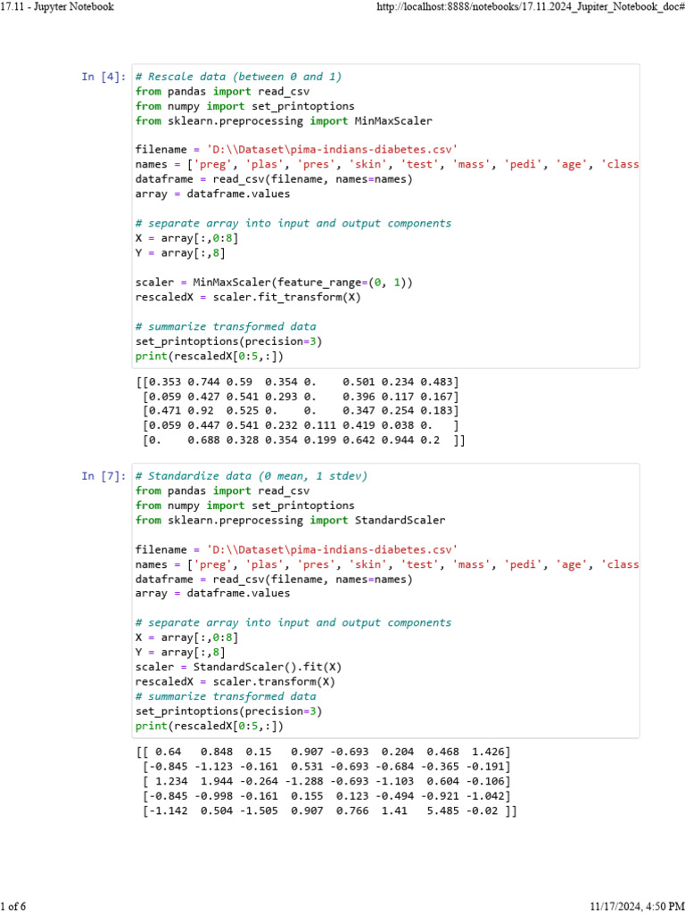 17.11.24 - Jupyter Notebook - Doc | PDF | Principal Component Analysis ...