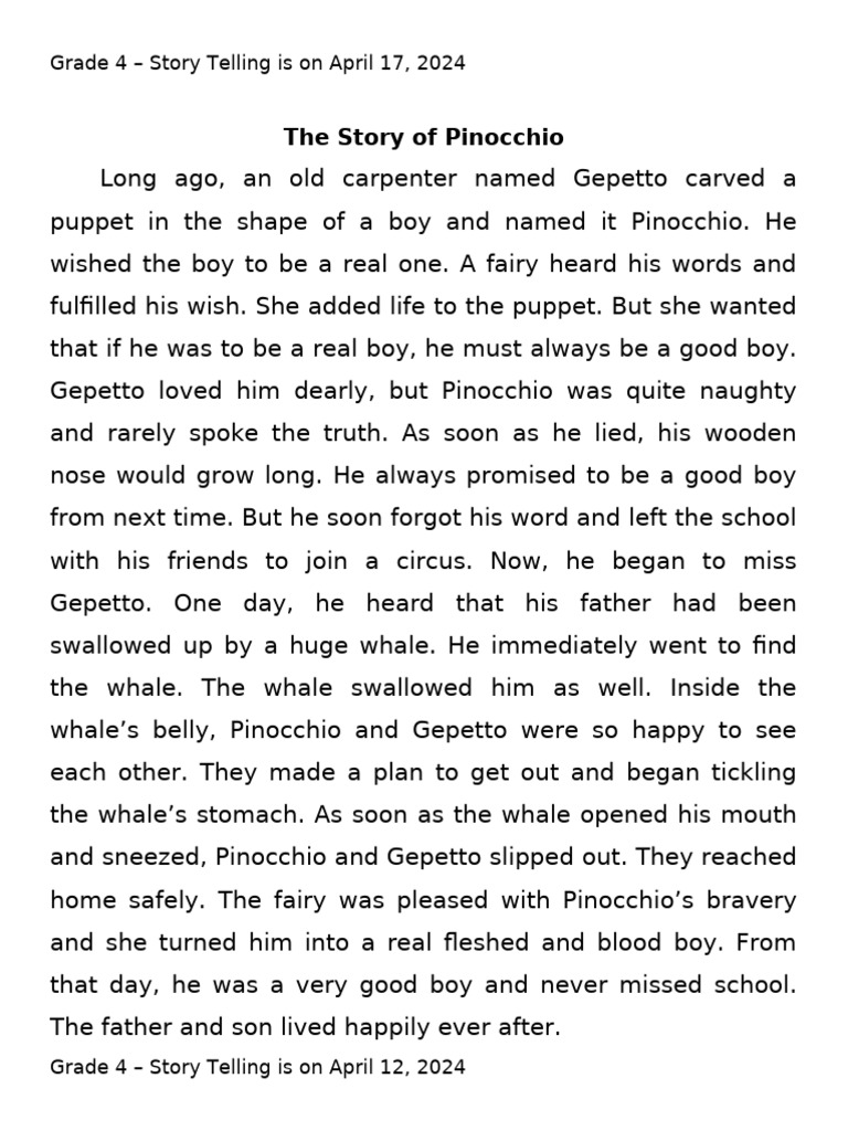 Grade 4 SLKKCA Story Telling | PDF | Book Of Exodus | Old Testament Books