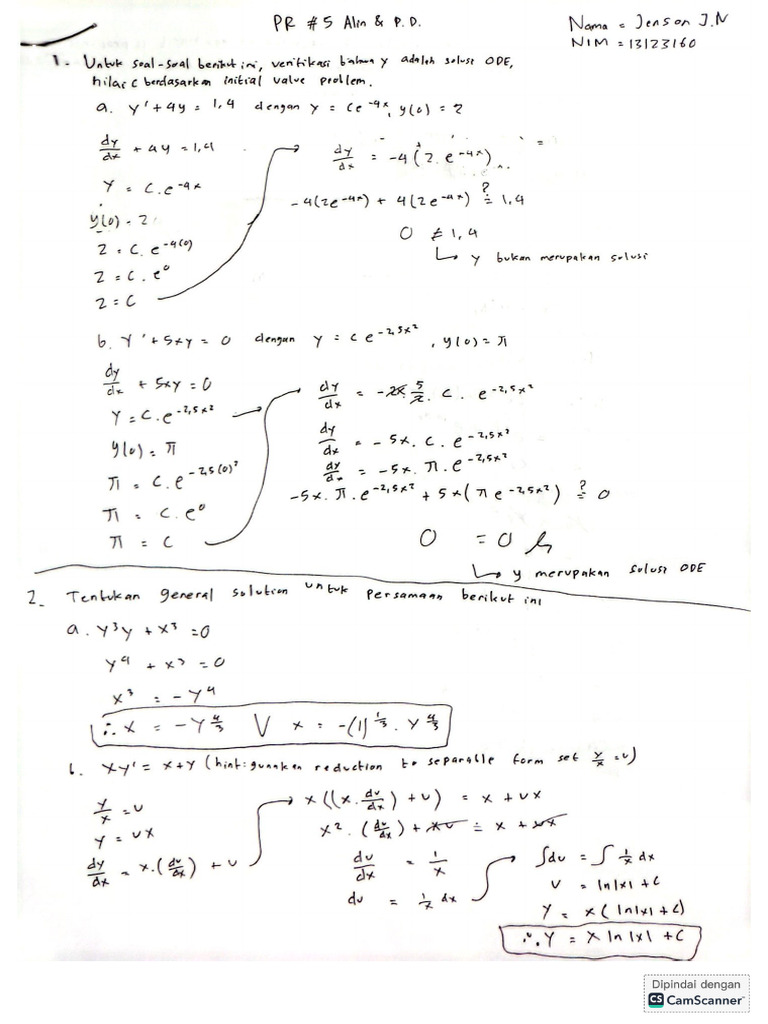 PR5 - Aljabar Linear Dan Persamaan Diferen | PDF