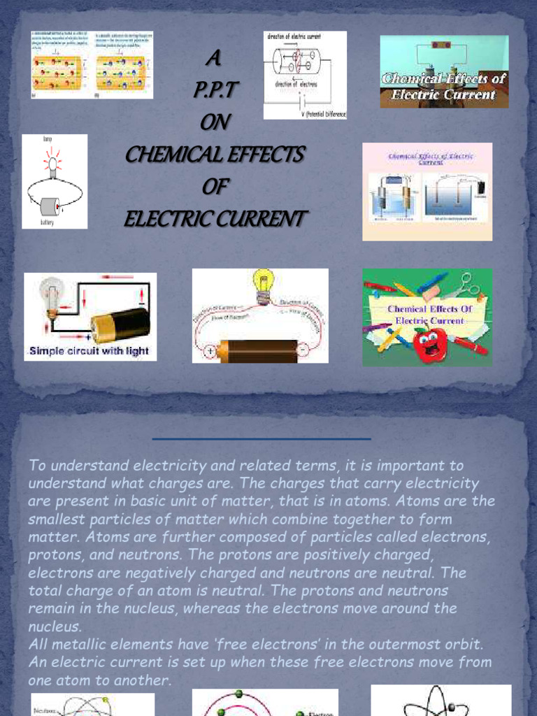 Chemical Effects of Electric Current PPT Class 8 | PDF | Electric ...