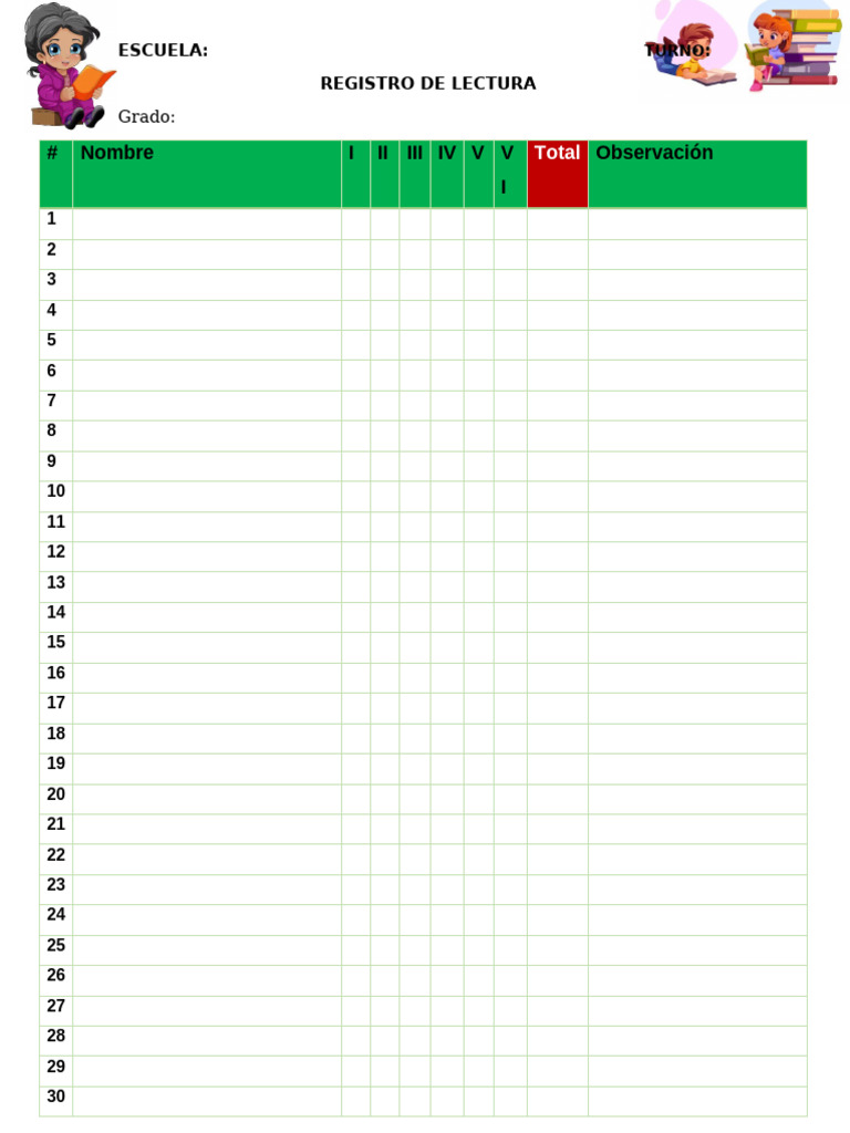 Registro de Lectura | PDF