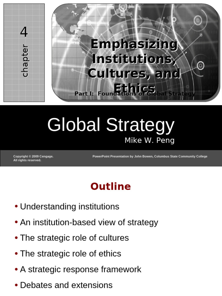Ch04-Emphasizing Institutions, Cultures, and Ethics-Global Strategy | PDF | Institution ...