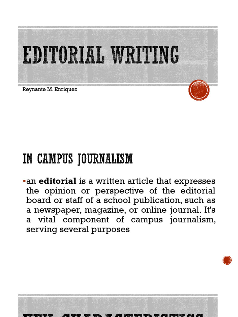 Editorial & Column Writing | PDF | Evidence | Editorial