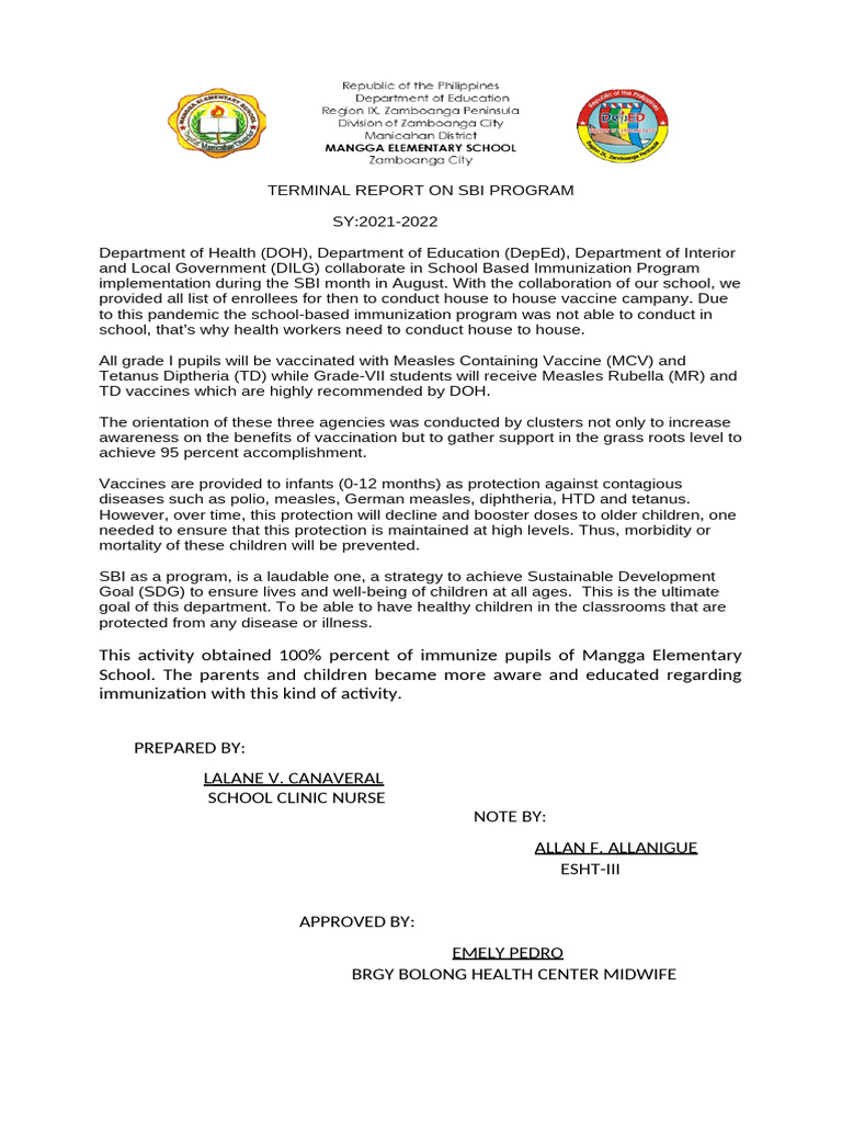 Immunization Terminal | PDF