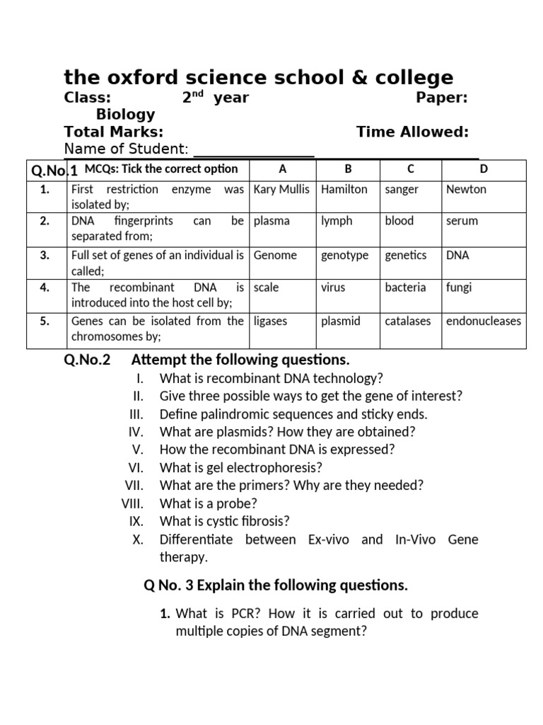 2nd Year Bio CH 23 | PDF