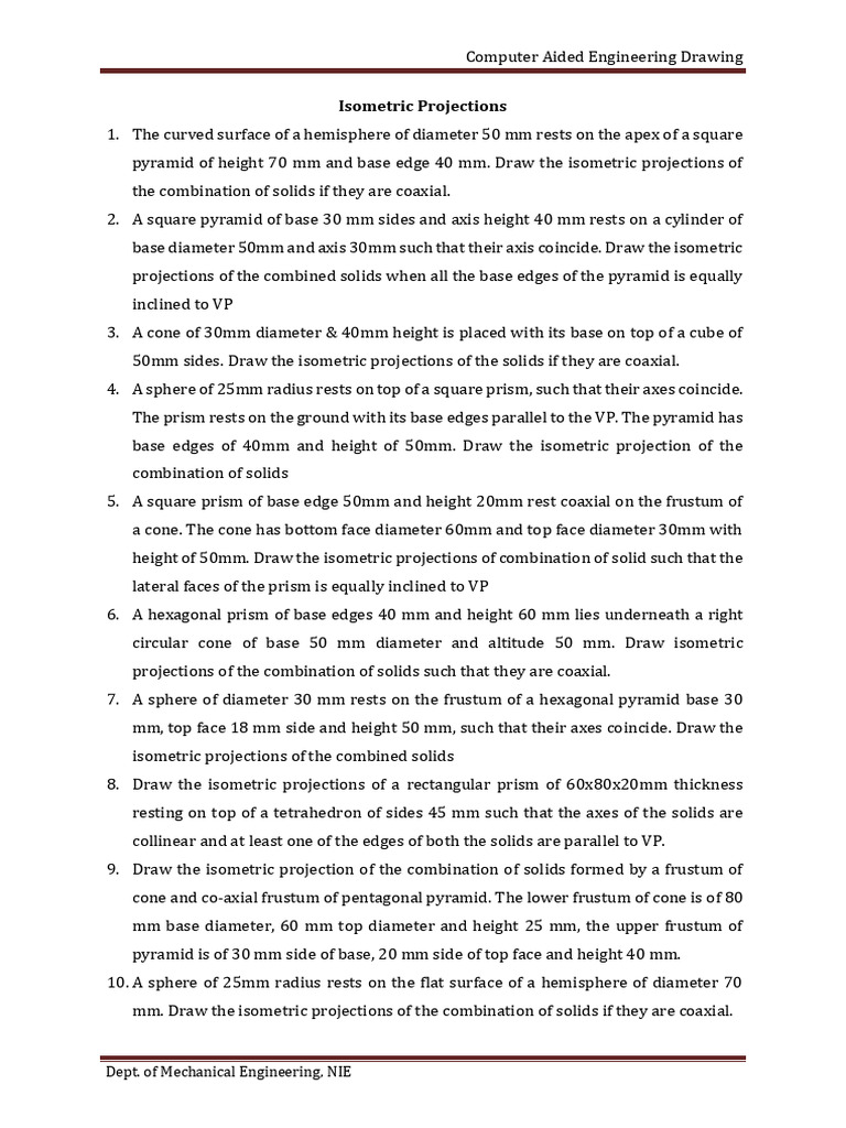 Isometric Projections c75b4f6aa05133fc792235601a8c8dcb | PDF | Sphere | Geometric Shapes