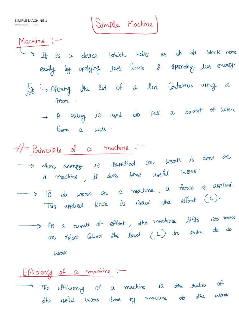 Simple Machine 1 | PDF