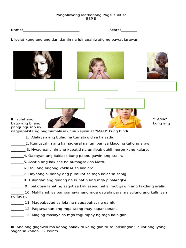 4.esp 2 Second Grading | PDF