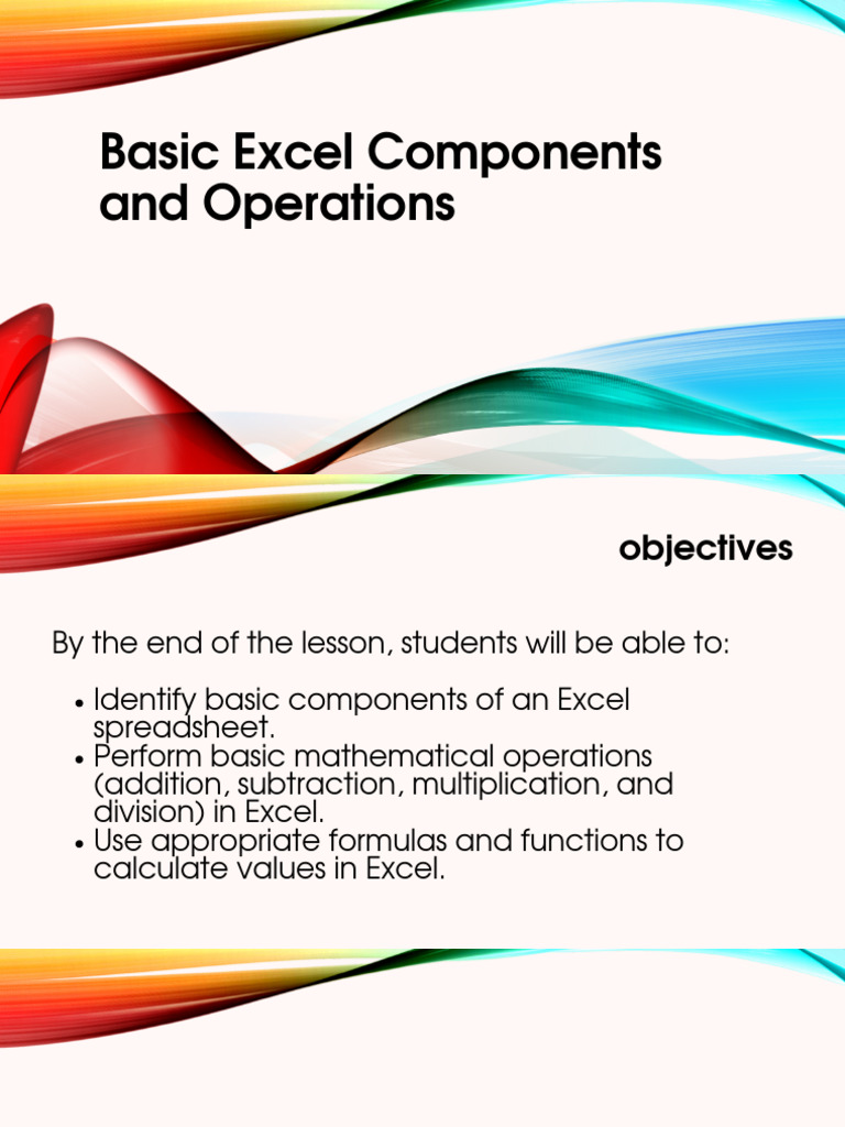 Basic Excel Components and Operations - PPTX - 20240827 - 213157 - 0000 ...