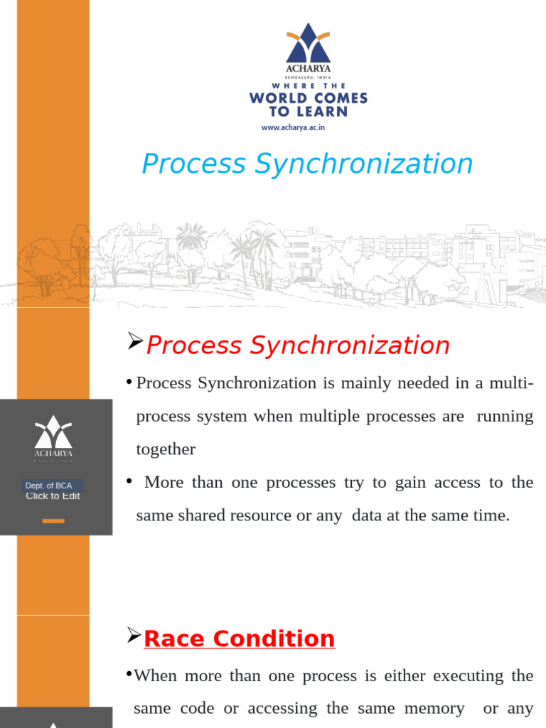 Module - 2 - Process Synchronization - Part - 2 | PDF | Concurrency (Computer Science ...